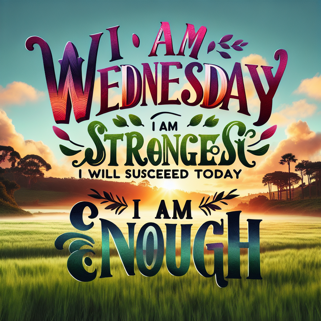 Wednesday Affirmations - TradWife TradLife